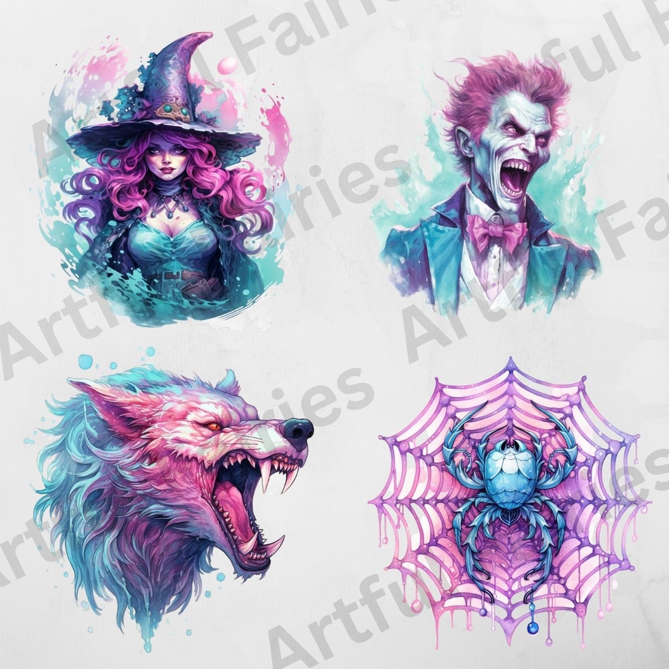 Pastel Halloween Clipart Pink Halloween Cute Halloween PNG - Etsy