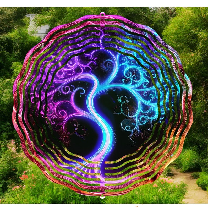 Tree of Life Wind Spinner PNG Bundle Neon Spinner Sublimation Design ...