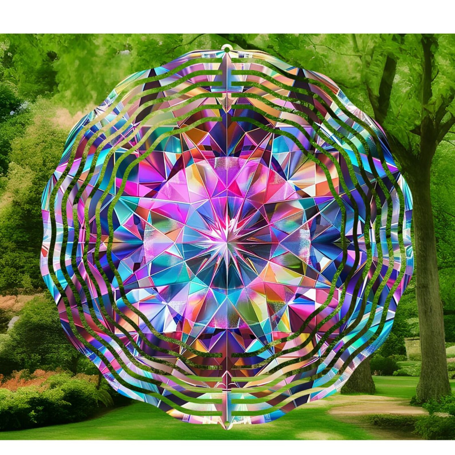 Kaleidoscope Wind Spinner PNG Bundle Neon Spinner Sublimation Design ...