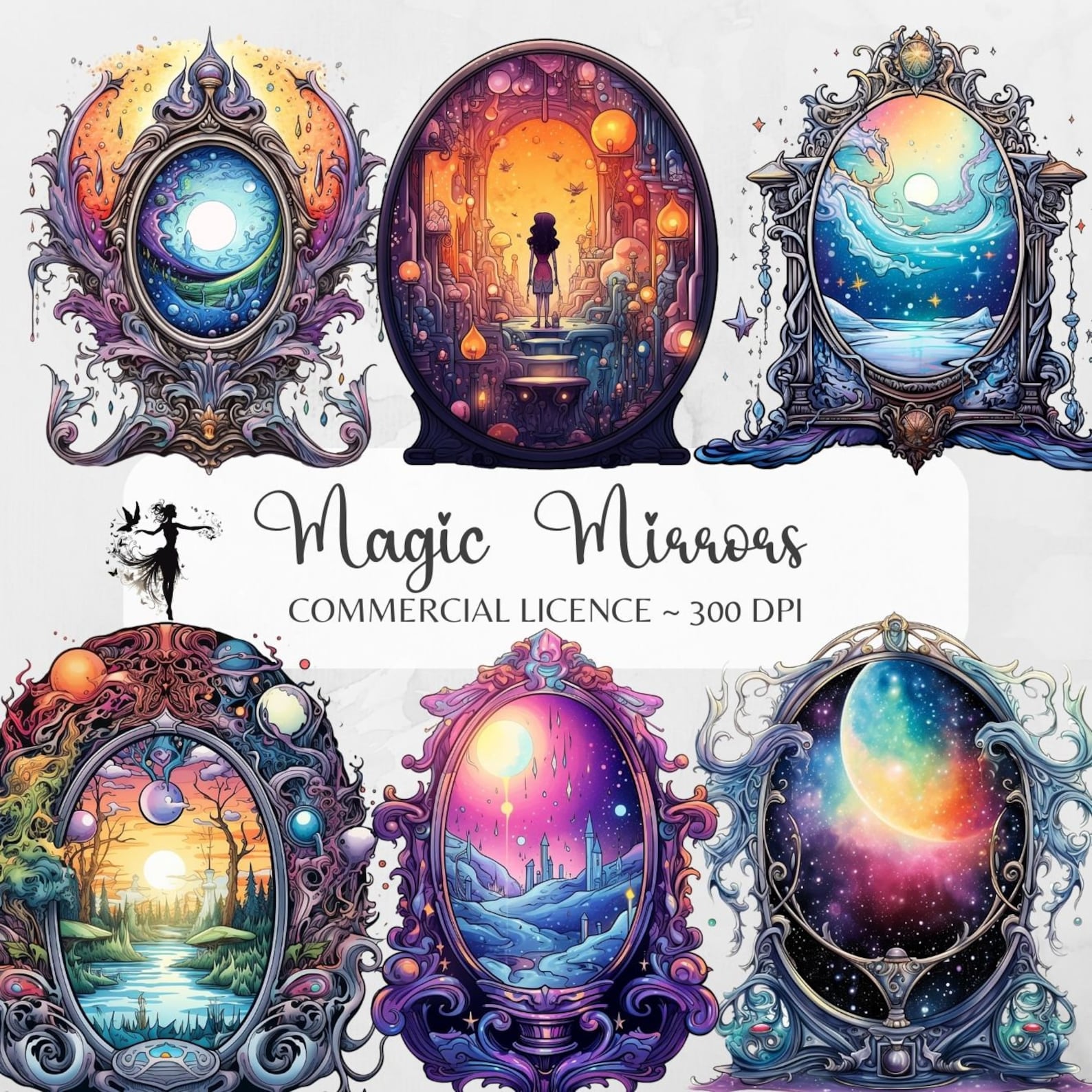 Magic Mirror PNG Fantasy Clipart Fantasy Art Junk Journal Magical ...