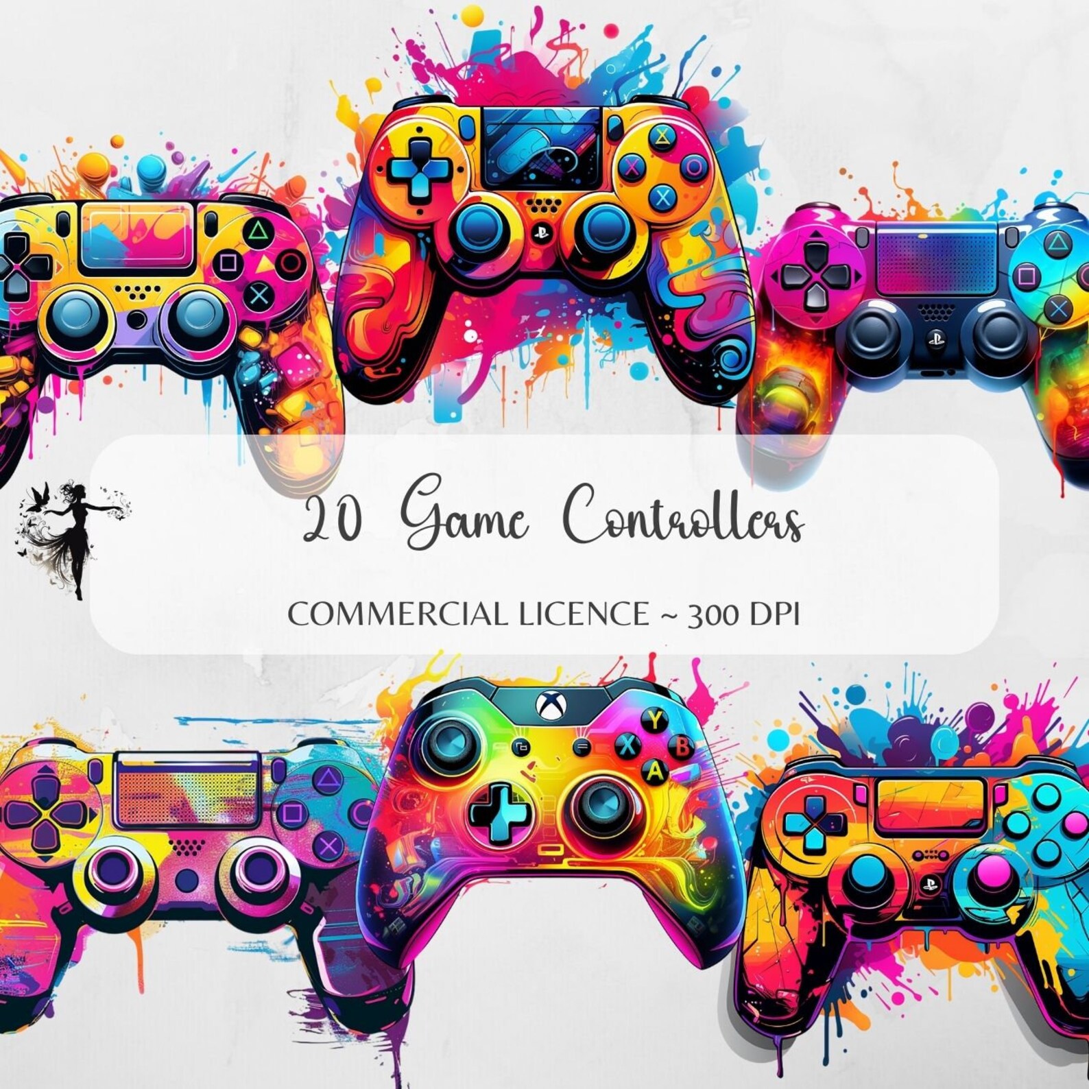 Game Controller Clipart Gamer PNG Sublimation Design T Shirt Card ...