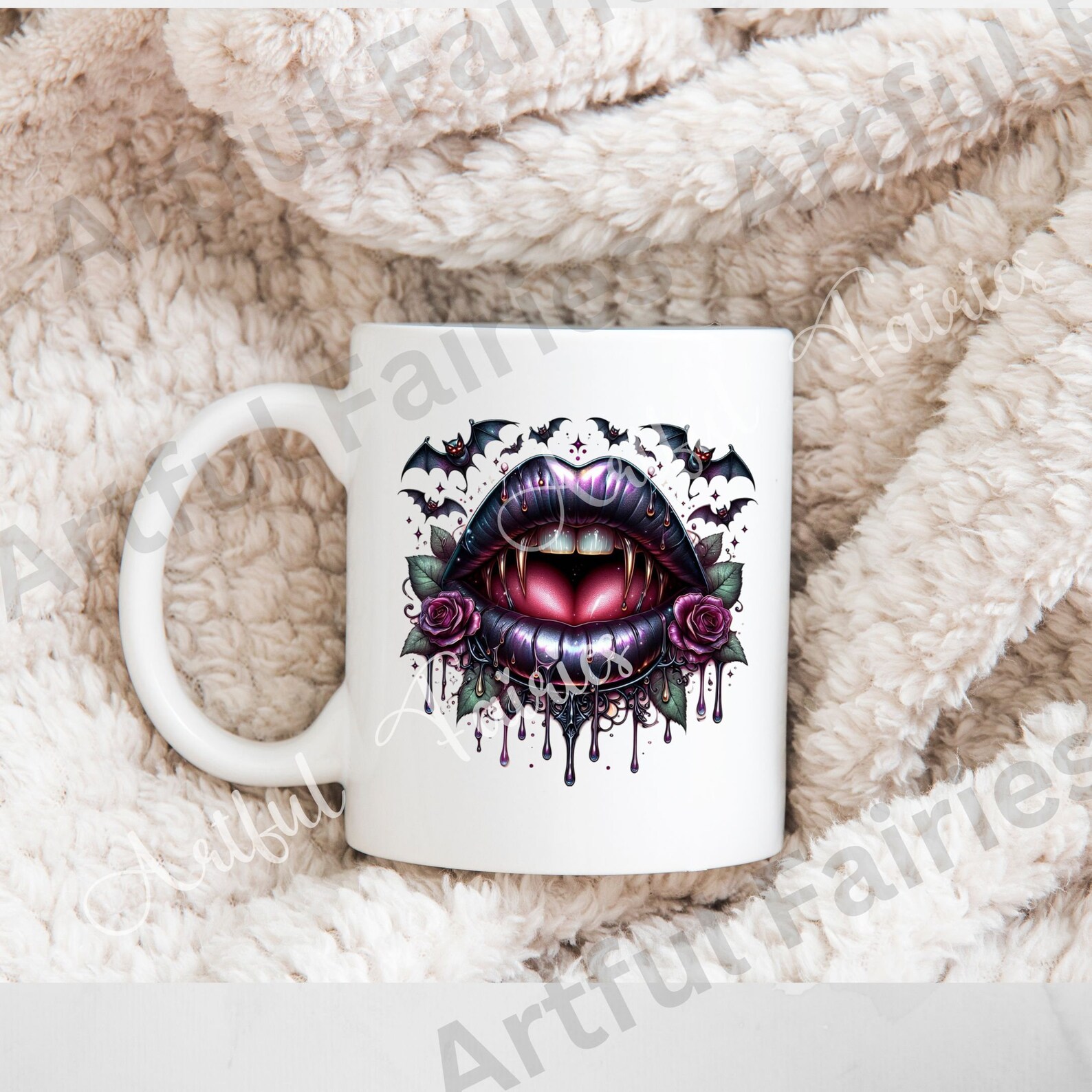 Gothic Lips PNG Sublimation Design Halloween DTF Lip Print Clipart ...