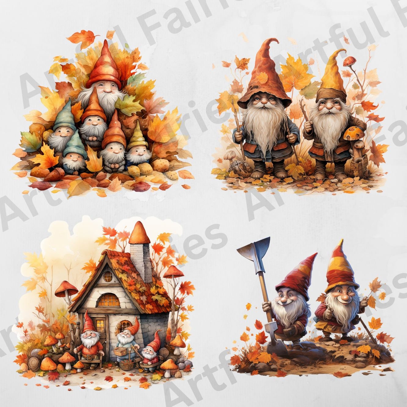 Fall Gnome Clipart Gnomes PNG Fall Garden Gnome PNG Gnome Fall PNG Fall ...