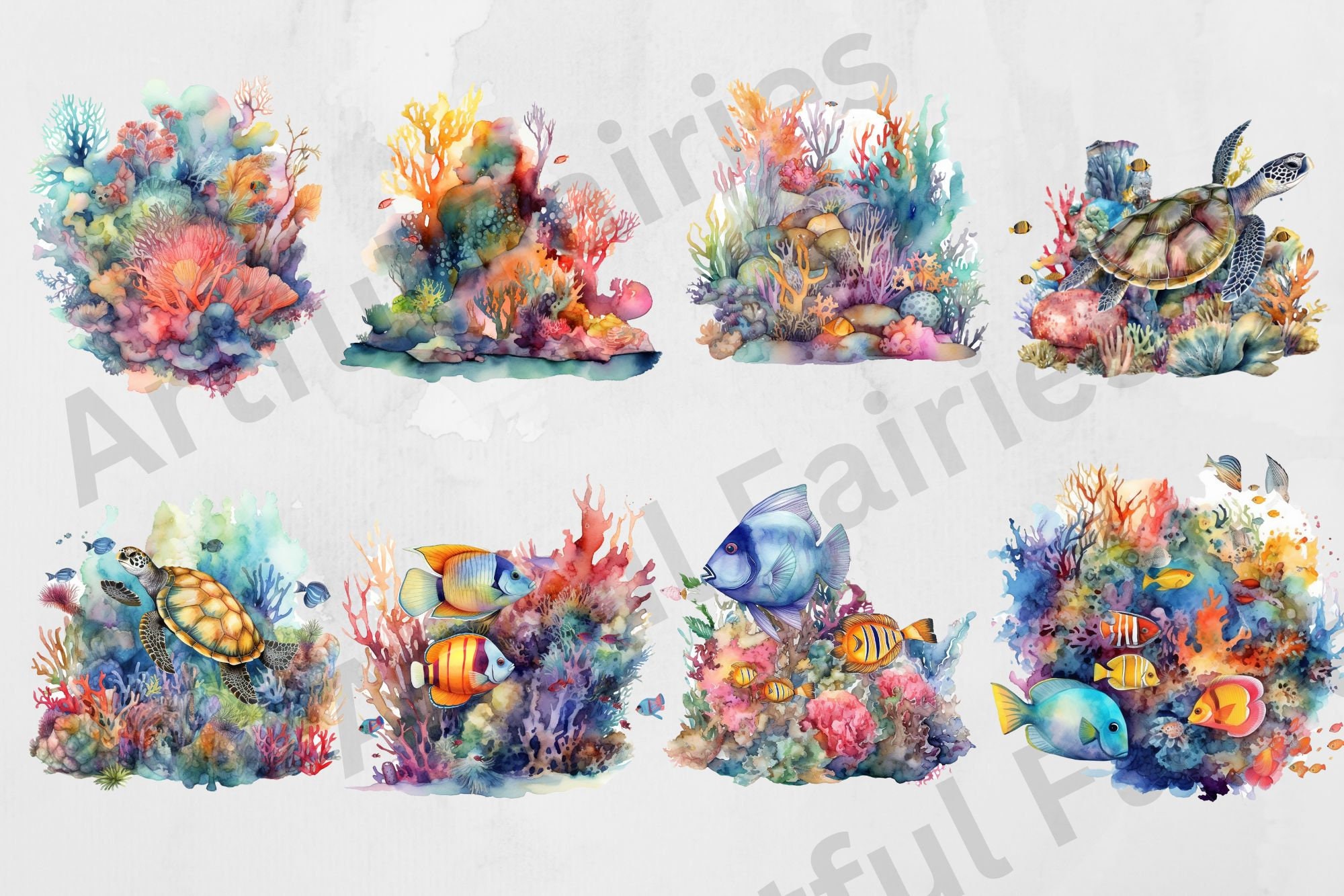 Coral Clipart Sea Life Clipart Ocean Clipart Under the Sea PNG Coral ...