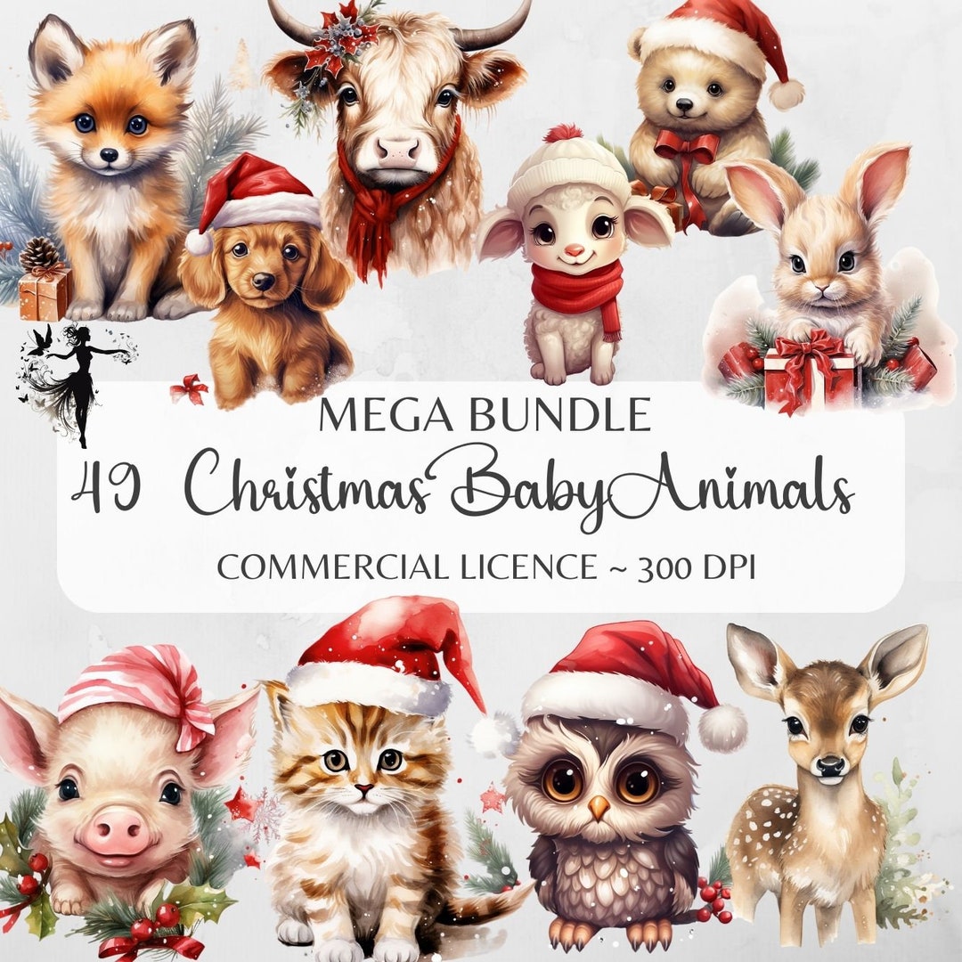 Christmas Baby Animals PNG Christmas Dog PNG Christmas Farm Animals Png ...