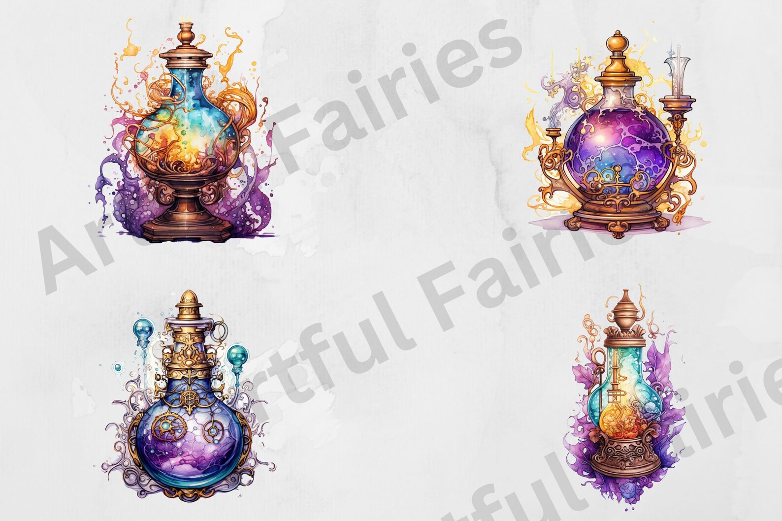 Magic Potion Clipart Witchy Clipart Vial Clipart Fantasy Clipart ...
