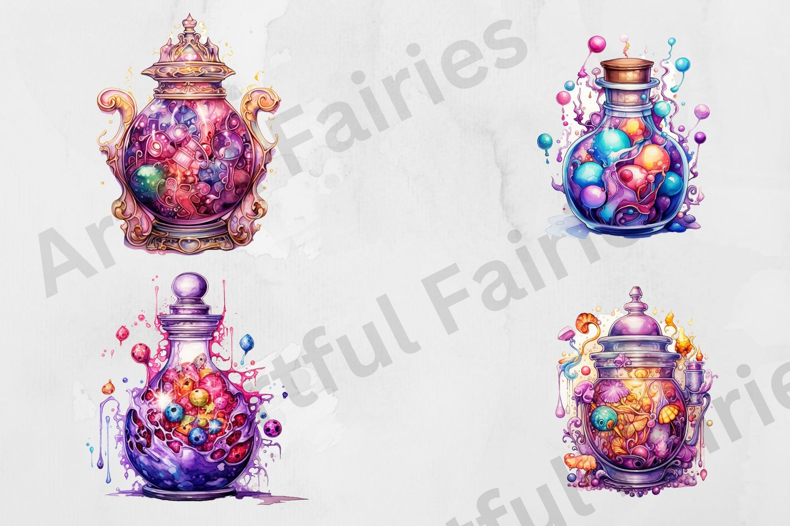 Magic Potion Clipart Witchy Clipart Vial Clipart Fantasy Clipart ...