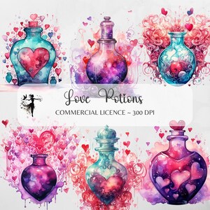 Valentine Love Potion Clipart Valentine Clipart Witchy Clipart ...