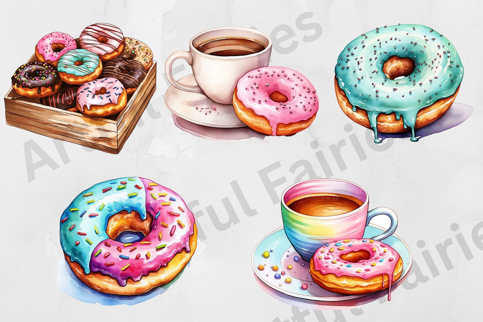 Donut Clipart Donut PNG Donuts PNG Food Clipart Rainbow Clipart Candy ...