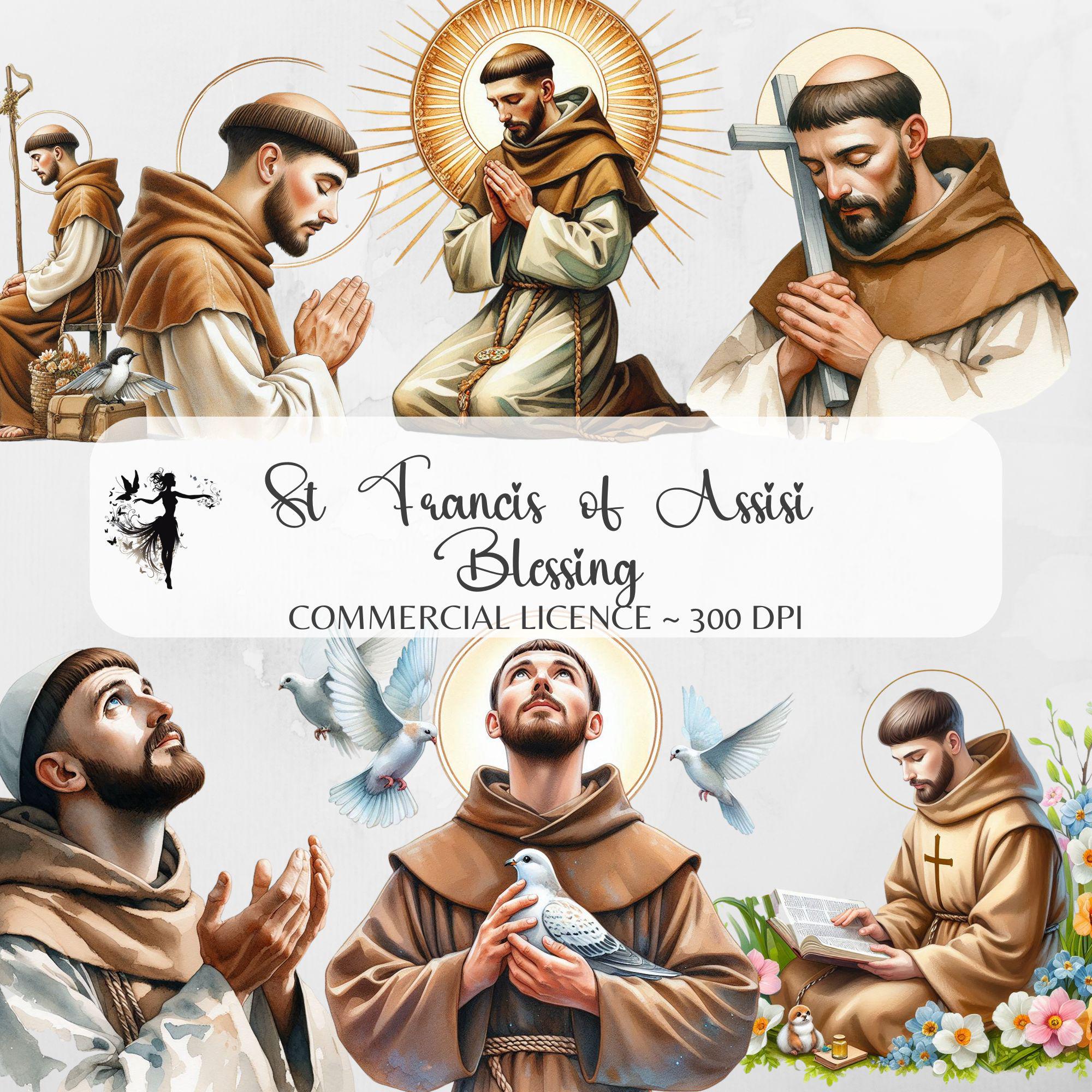 Saint Francis of Assisi Blessing Clipart Printable St Francis Prayer ...