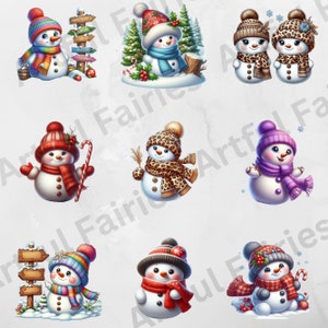 Cute Snowmen Clipart Snowman PNG Christmas Graphics Winter Holidays ...