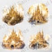 Gold Castle Clipart Fantasy Clipart Castle in the Sky Fantasy - Etsy