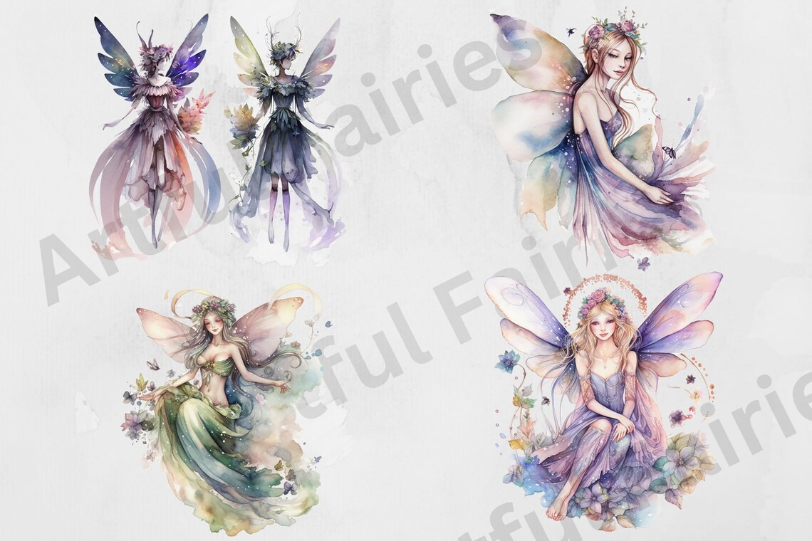 Fairy Clipart Fairy PNG Fantasy Clipart Watercolor Clipart Fairies ...