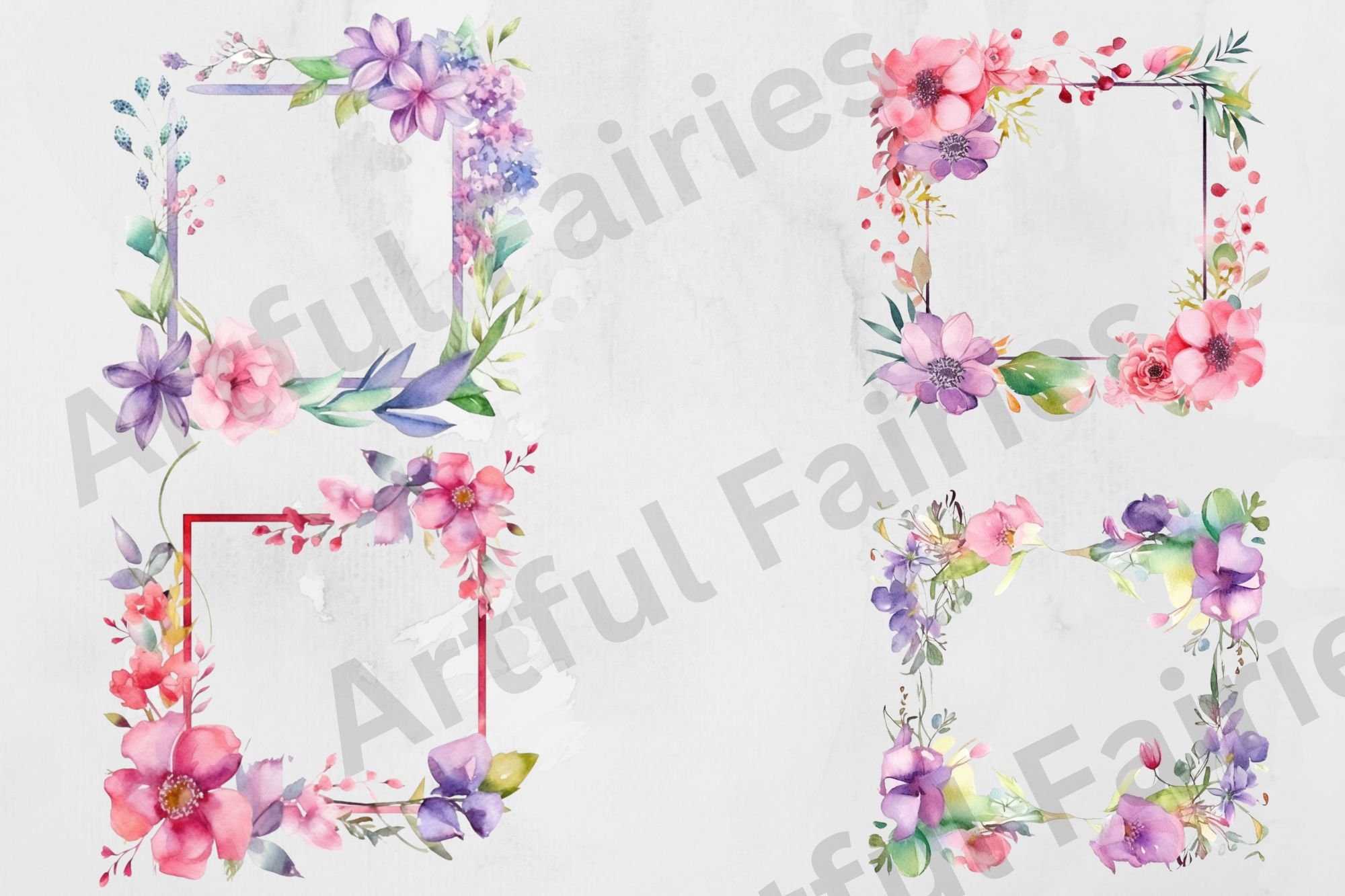 Spring Border PNG Floral Clipart Wildflower Clipart Floral Wreath ...