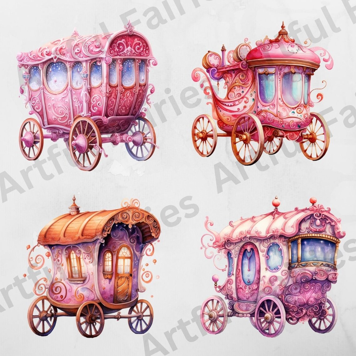 Magic Carriage PNG Fantasy Clipart Fairytale Princess PNG Once Upon a ...