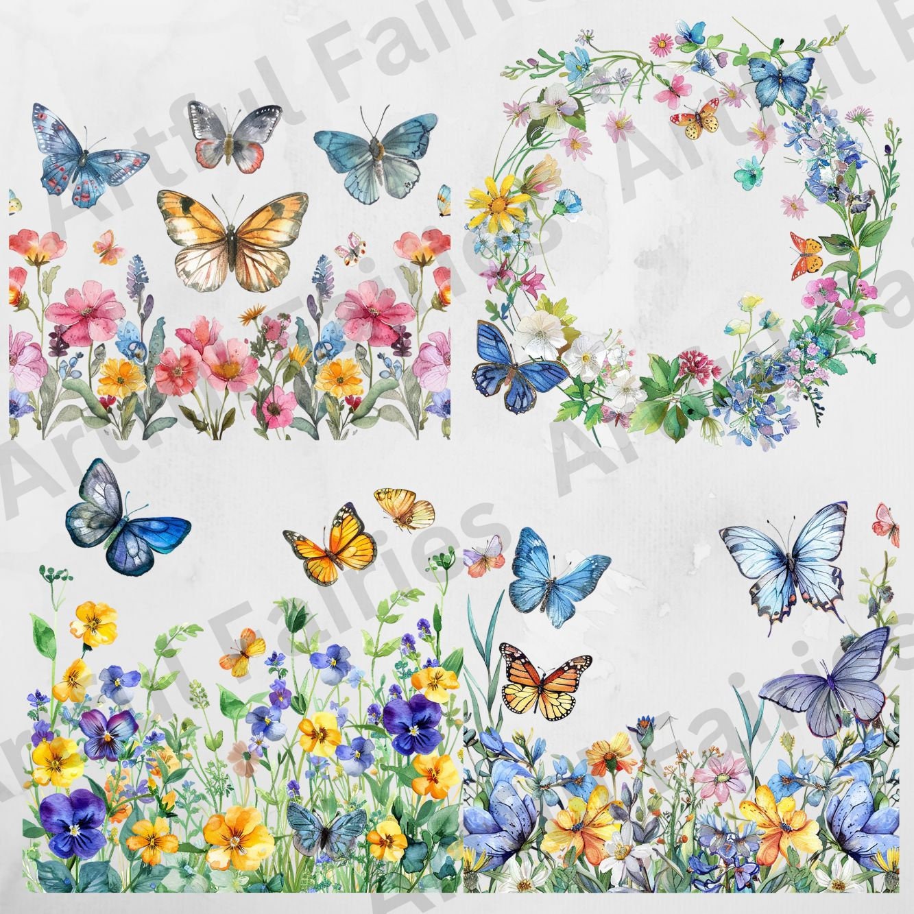 Butterfly Floral Border PNG Floral Frames PNG Butterfly Clipart Floral ...