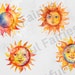 Watercolor Sun Clipart Sun Watercolour Clipart Warm Sun PNG Summer Sun ...