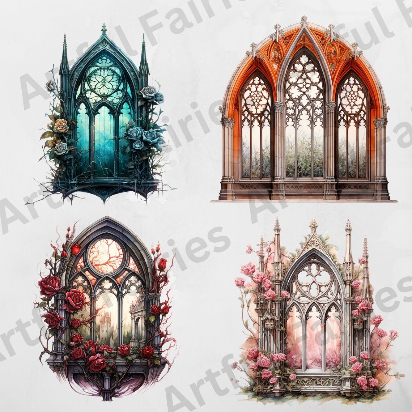 Gothic Windows Clipart Witchy PNG Witchy Clipart Gothic Clipart ...