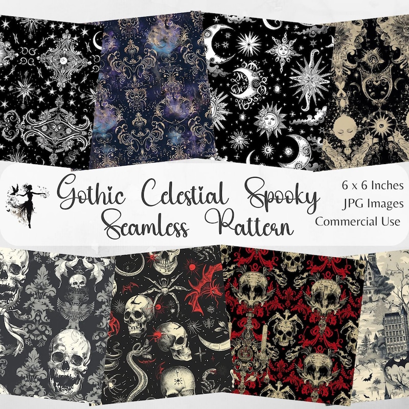 Gothic Stars Wallpaper - Etsy UK