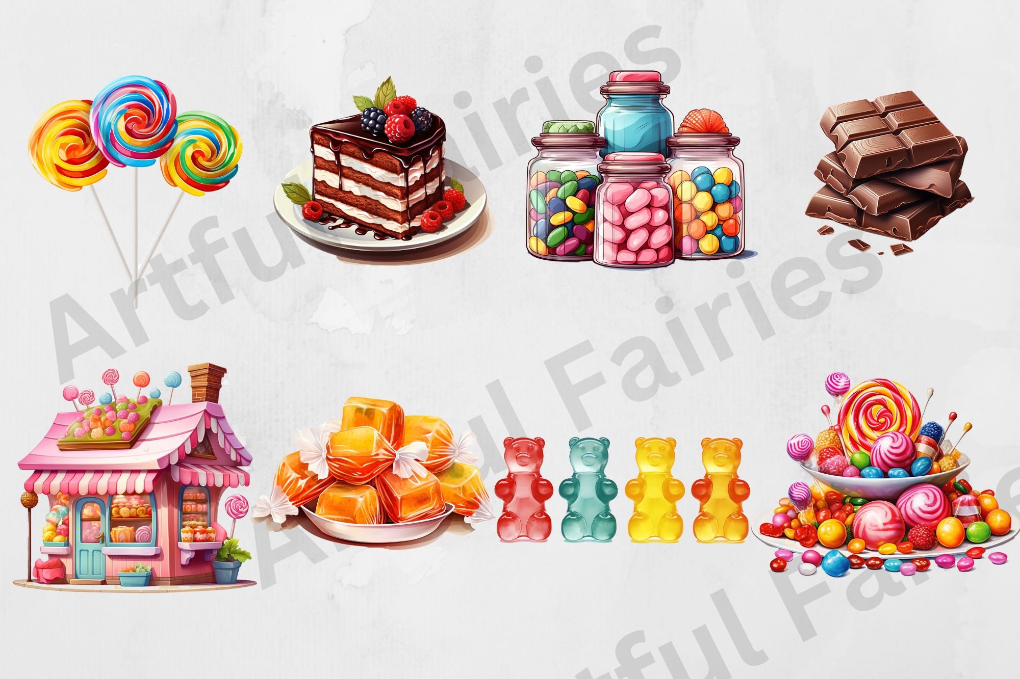 Candy Clipart Candy PNG Sweets Clipart Treats Clipart Food - Etsy