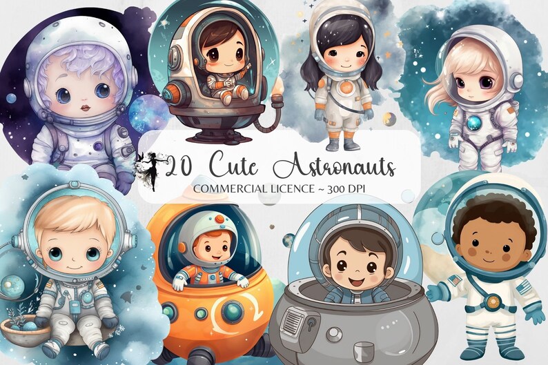 Astronaut Clipart Space Clipart Galaxy Clipart Astronaut Print ...