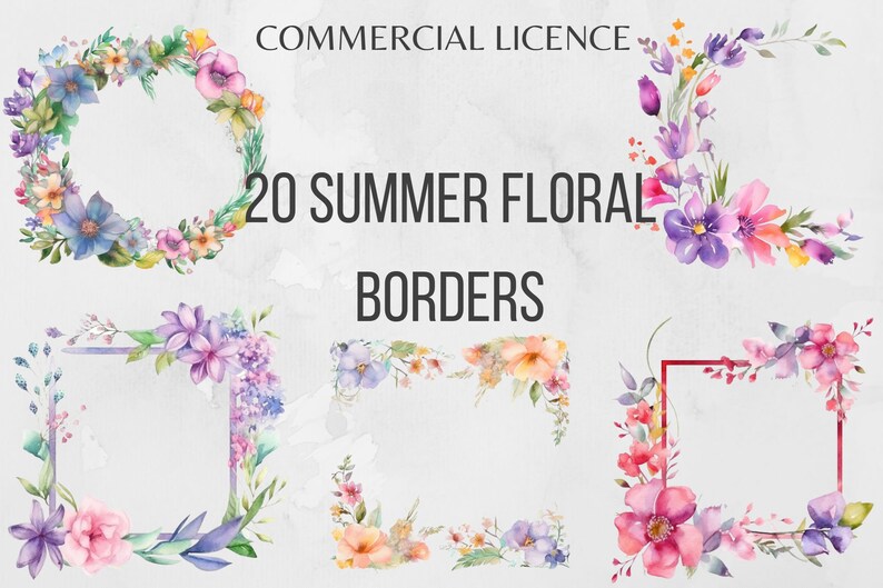 Floral Clipart Wildflower Clipart Floral Wreath Png Watercolor Floral ...