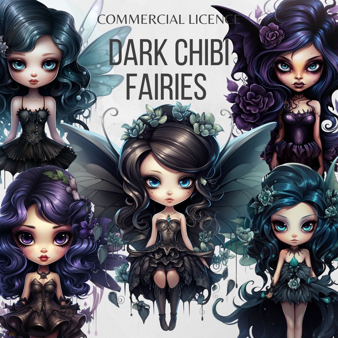 Dark Fairy PNG Chibi Clipart Dark Fairy Wings Fairy Clipart Fairy PNG ...