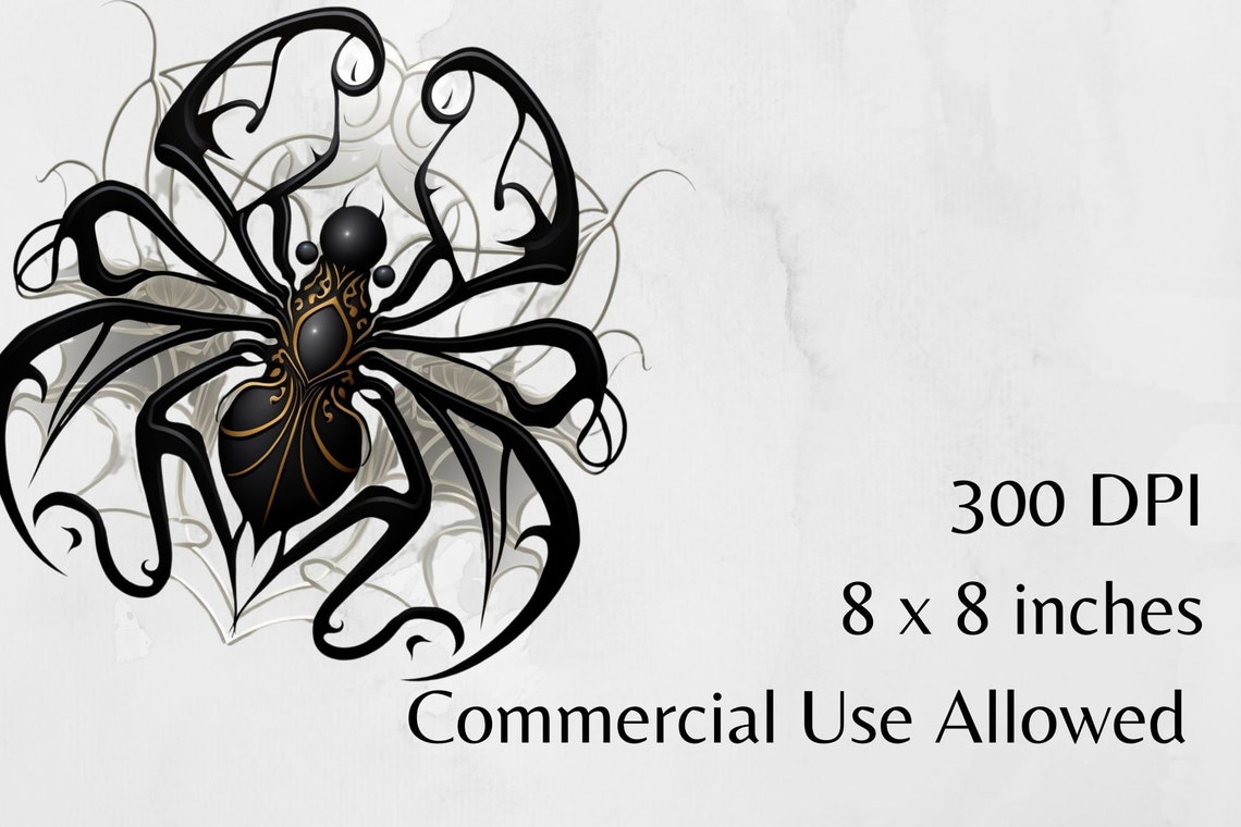 Goth Spider Clipart Goth Spider Png Spiders Png Antique Halloween ...