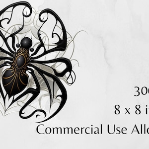 Goth Spider Clipart Goth Spider Png Spiders Png Antique Halloween ...