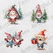 Christmas Gnome Clipart Watercolor Christmas Gnomes PNG - Etsy