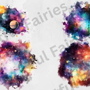 Galaxy Clipart Galaxy PNG Space Clipart Galaxy Background Watercolor ...