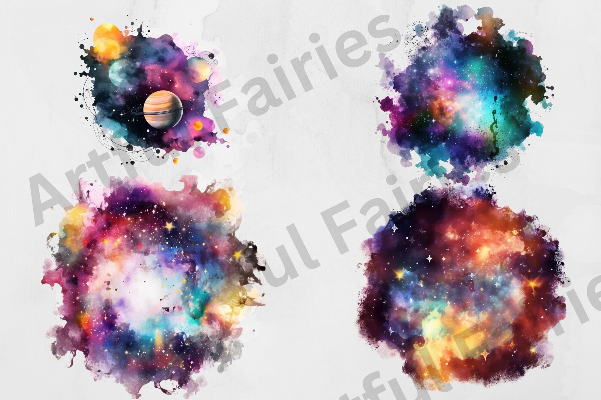 Galaxy Clipart Galaxy PNG Space Clipart Galaxy Background Watercolor ...