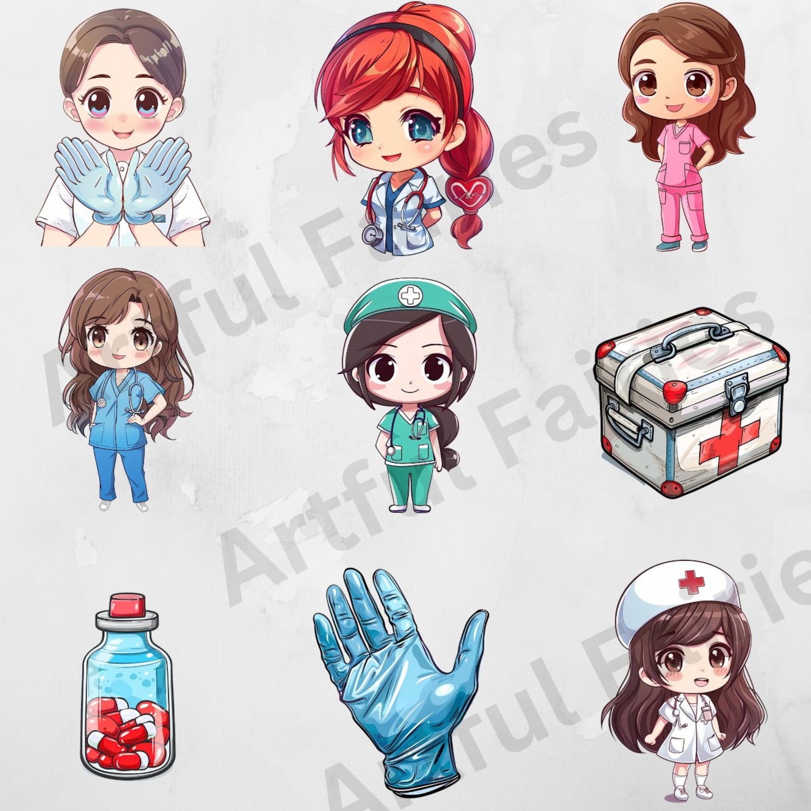 Nurse Clipart Chibi PNG Nurse Png Medical Clipart Hospital Stethoscope ...