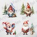 Christmas Gnome Clipart Watercolor Christmas Gnomes PNG - Etsy