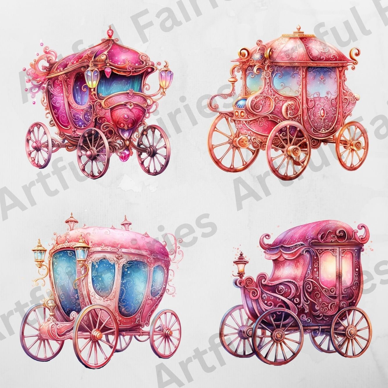 Magic Carriage PNG Fantasy Clipart Fairytale Princess PNG Once Upon a ...