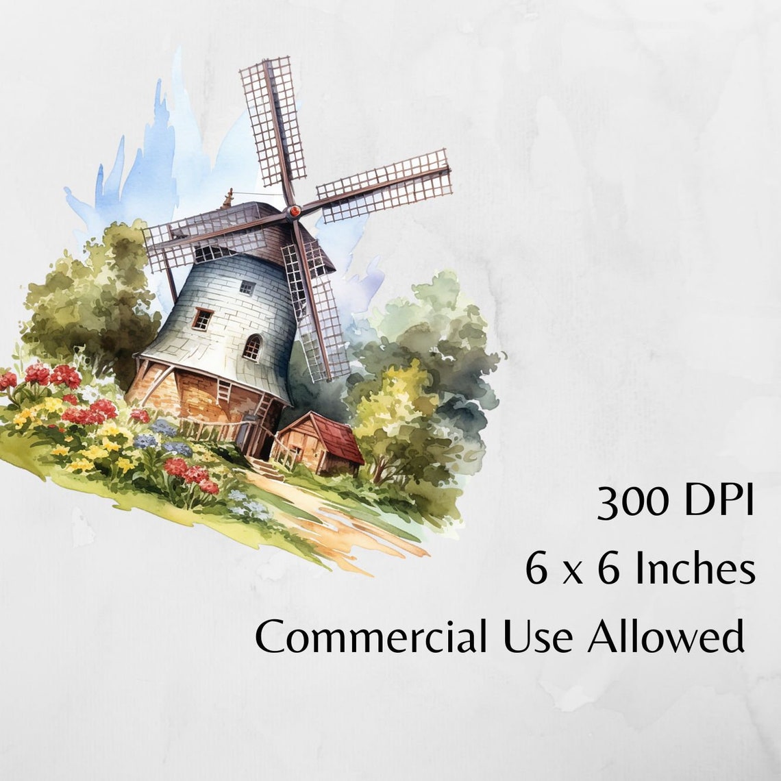 Windmill PNG Small Town PNG Windmill Clipart Farm Png Western - Etsy