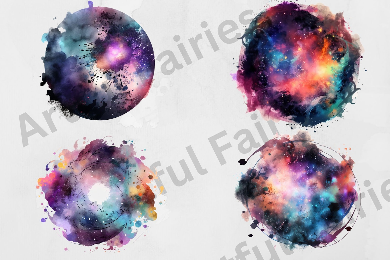 Galaxy Clipart Galaxy PNG Space Clipart Galaxy Background Watercolor ...