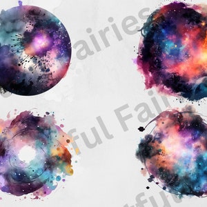Galaxy Clipart Galaxy PNG Space Clipart Galaxy Background Watercolor ...