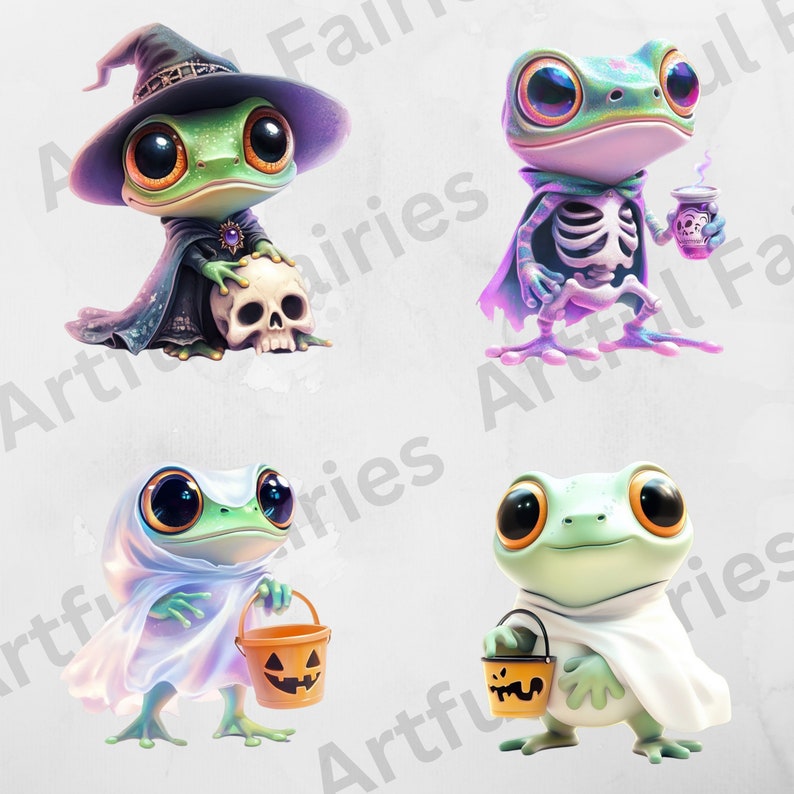 Halloween Frog PNG Clipart Halloween Cute Toad Creepy Skull Potion ...