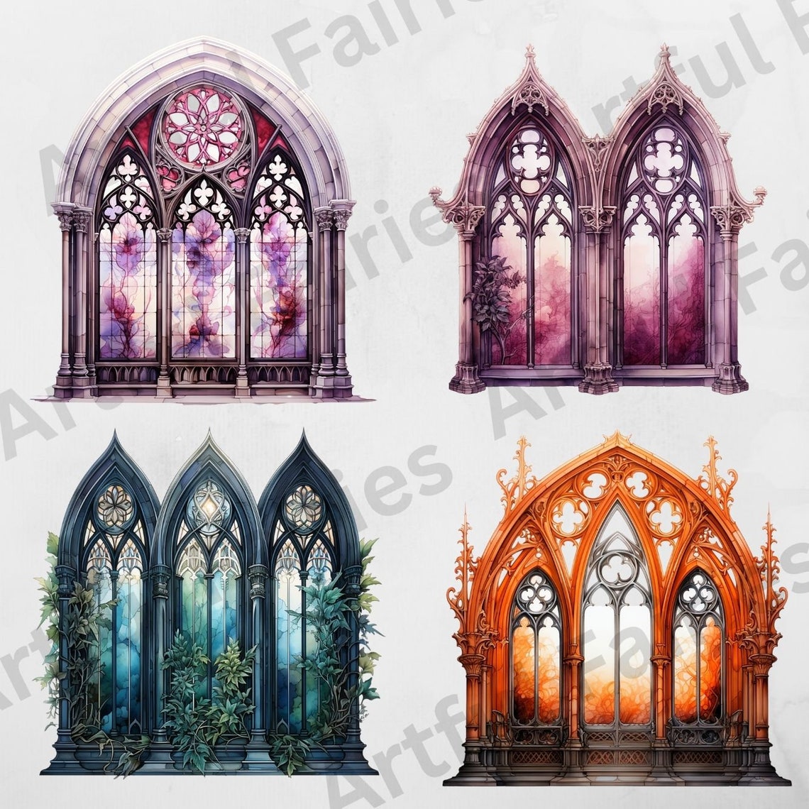 Gothic Windows Clipart Witchy PNG Witchy Clipart Gothic Clipart ...