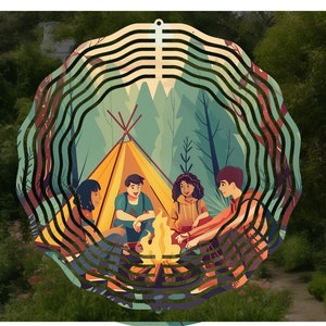 Camping Wind Spinner PNG Bundle Camping Spinner Sublimation Design Wind ...