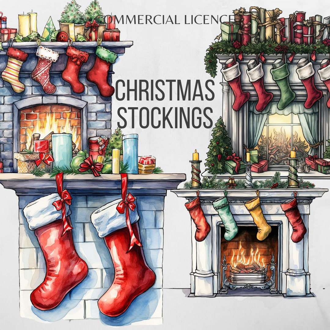 Christmas Stocking Clipart Christmas Stockings PNG Xmas Stockings ...