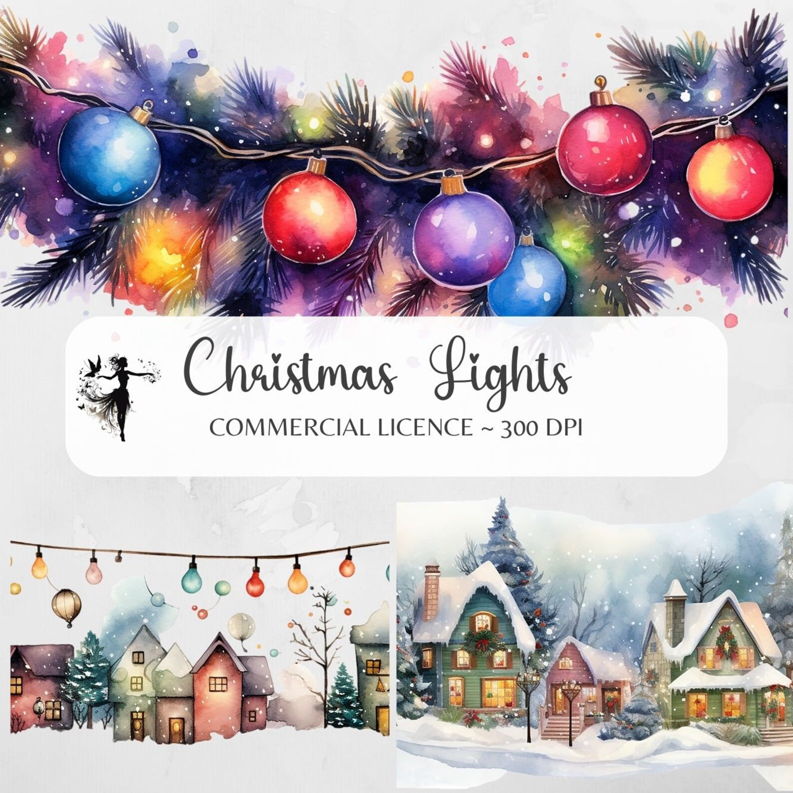 Christmas Lights PNG Fairy Lights Clipart String Lights Invitation ...