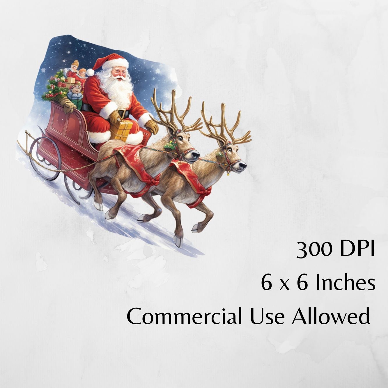 Santa Sleigh Clipart Santa Clause Sleigh Santa Claus PNG Santa Reindeer ...
