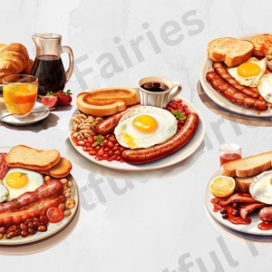 Breakfast Clipart Breakfast PNG Food Clipart Brunch Clipart Bundle ...