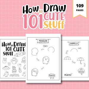 How to Draw 101 Cute Stuff Book, Step by Step Drawing, Kids Drawing ...
