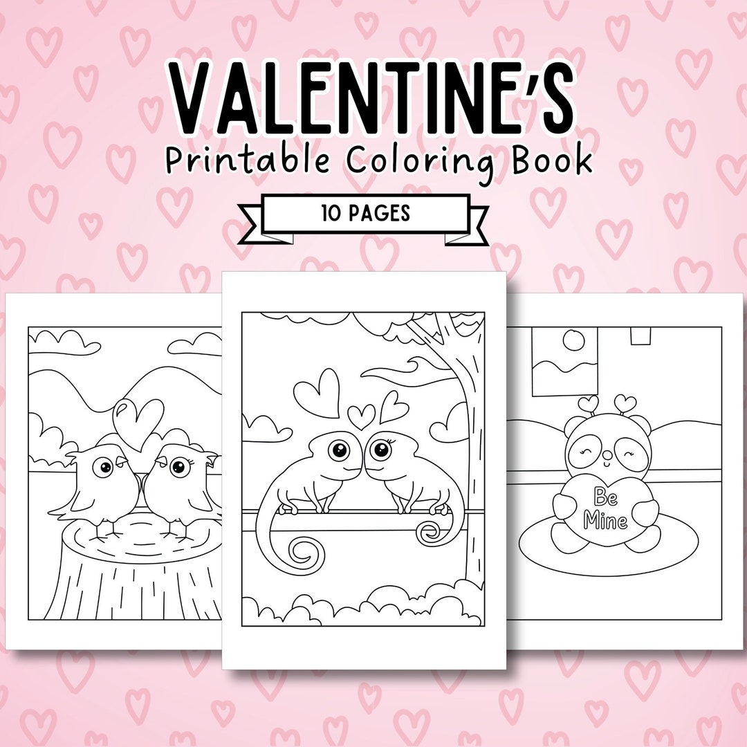 Valentine's Day Coloring Pages for Kids, Happy Valentine's Day Cute ...