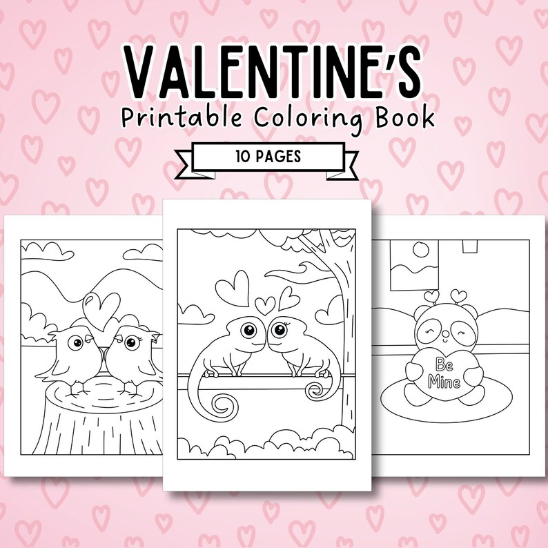 Valentine's Day Coloring Pages for Kids, Happy Valentine's Day Cute ...
