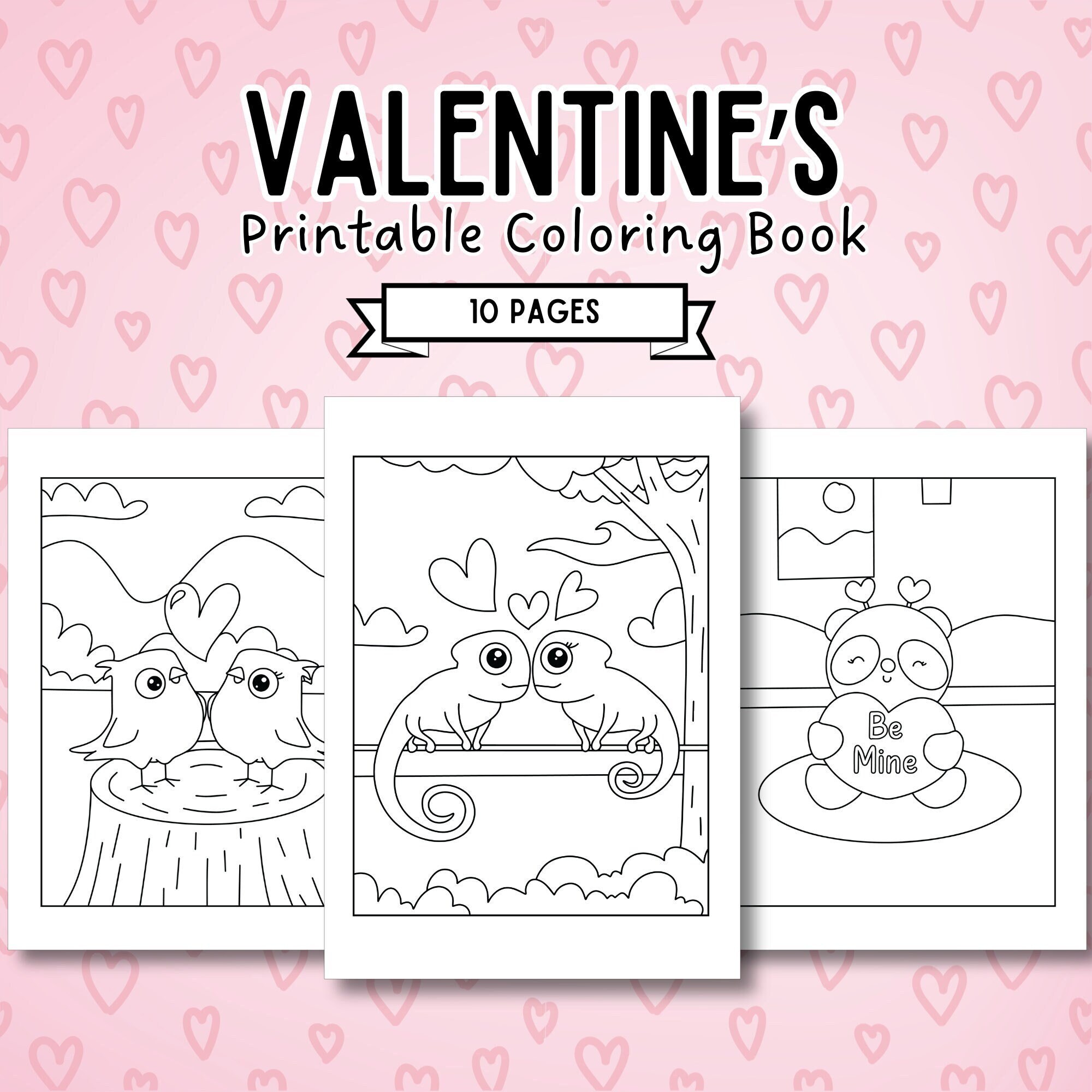 Valentine's Day Coloring Pages for Kids, Happy Valentine's Day Cute ...