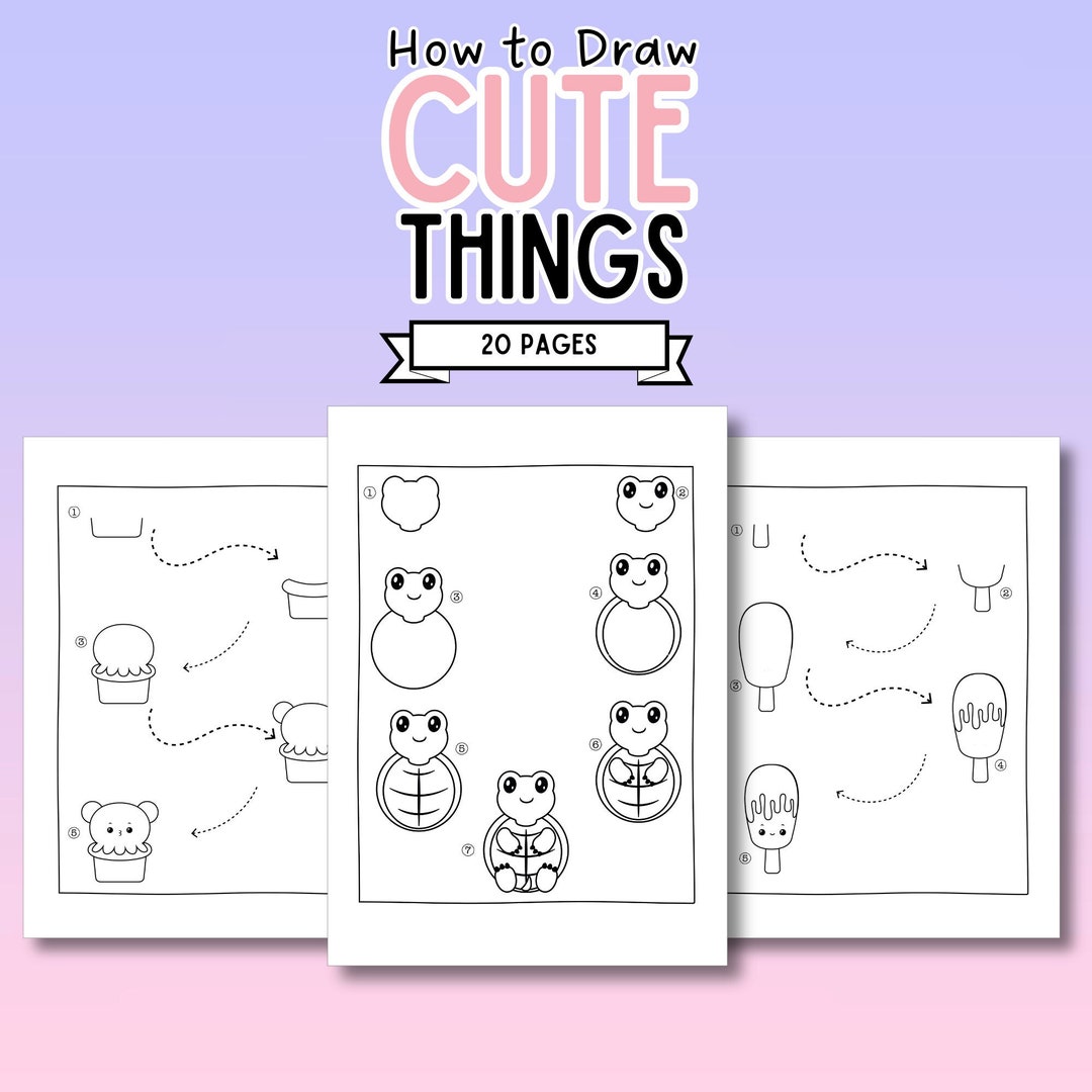How to Draw Cute Things Book, Step by Step Drawing, Kids Drawing Book ...